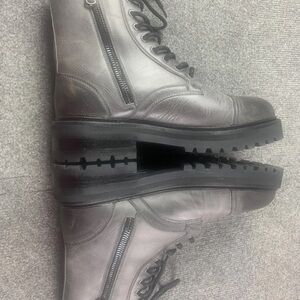 Aldo | Shoes | Aldo Mens Leathers Side Zip Lace Up Combat Cap Toe Boots ...